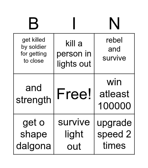 ink game Bingo Card