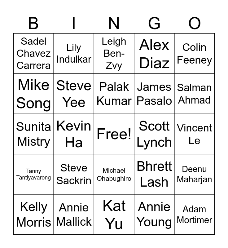 Facesheet Bingo! Bingo Card