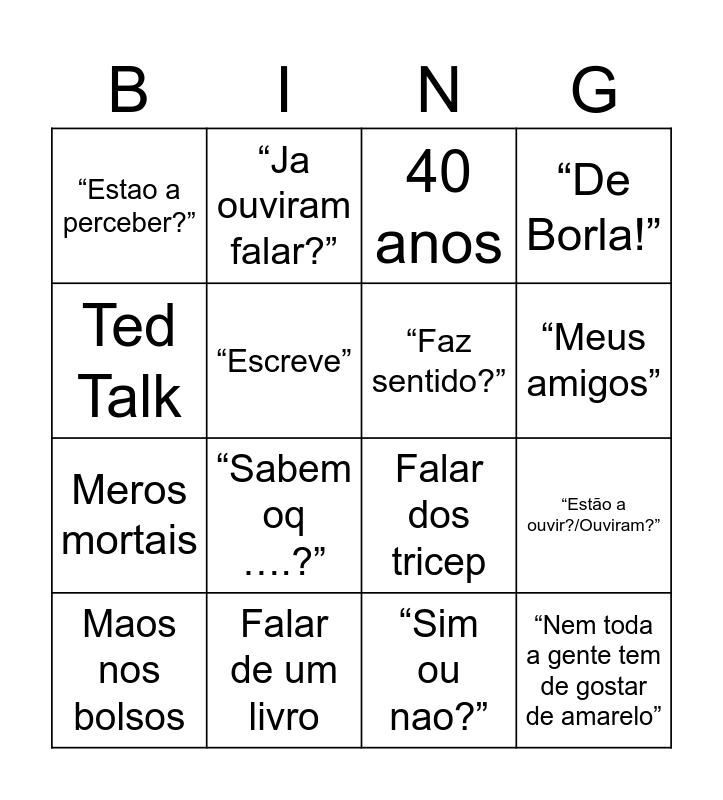 Luis Cerca Bingo Card