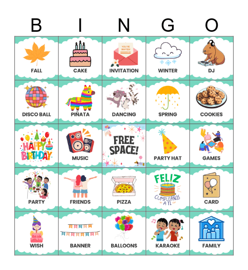 Birthday Bingo Card