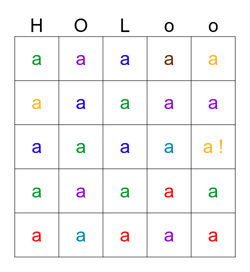 Bingo SM #4 Bingo Card