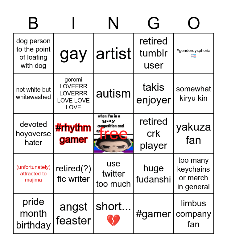 doomi doomi doomi Bingo Card