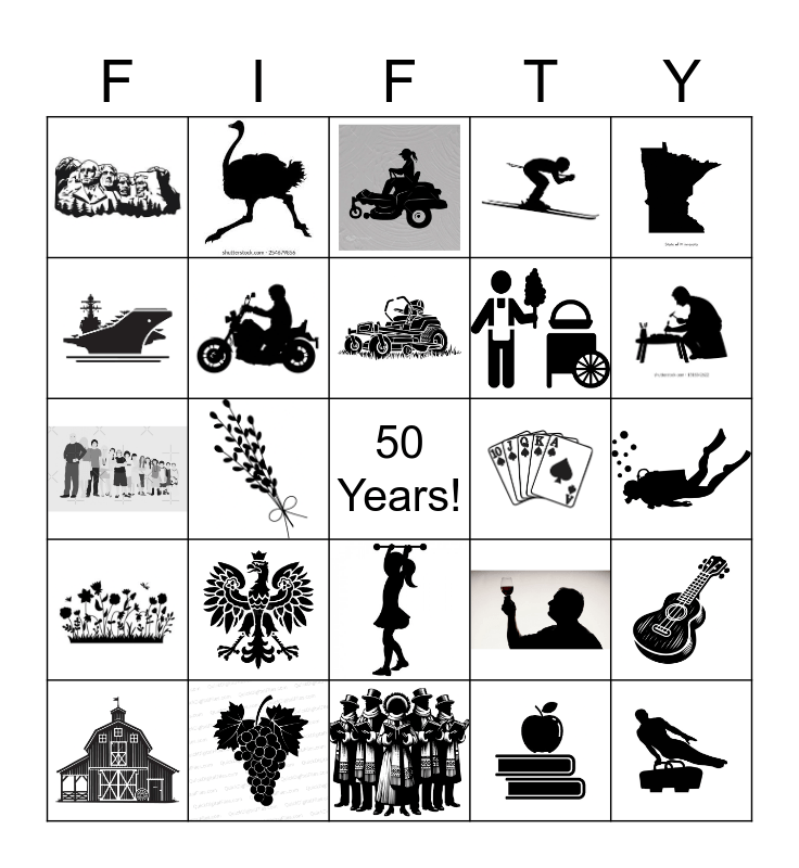 Marek and Peggy Bingo Card