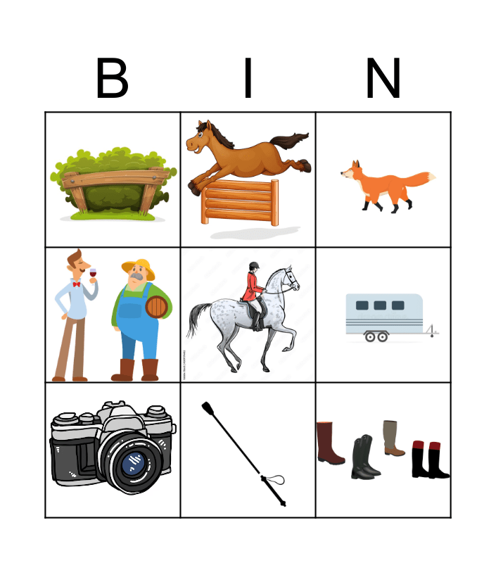 Hunting Bingo Card