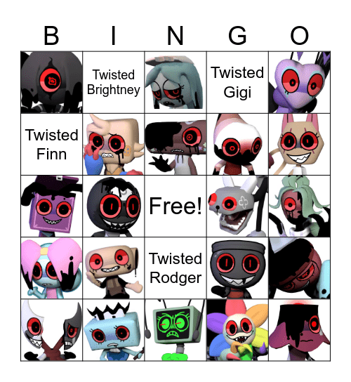 Dandy's World Bingo Card