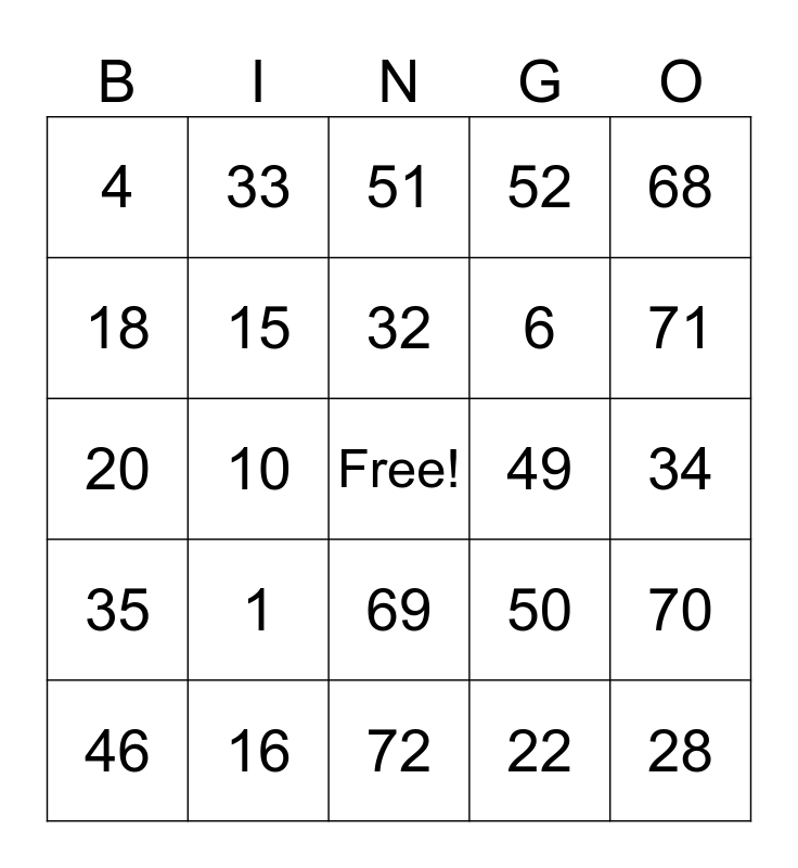 VERNALYN in the Houuuse! Bingo Card