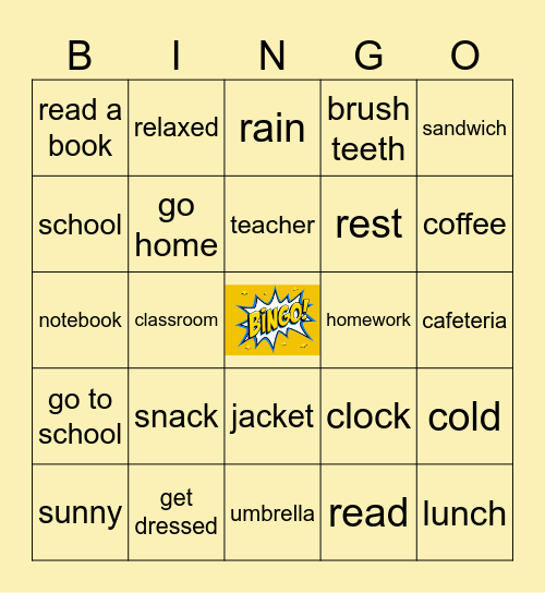 ROUTINE Bingo Card