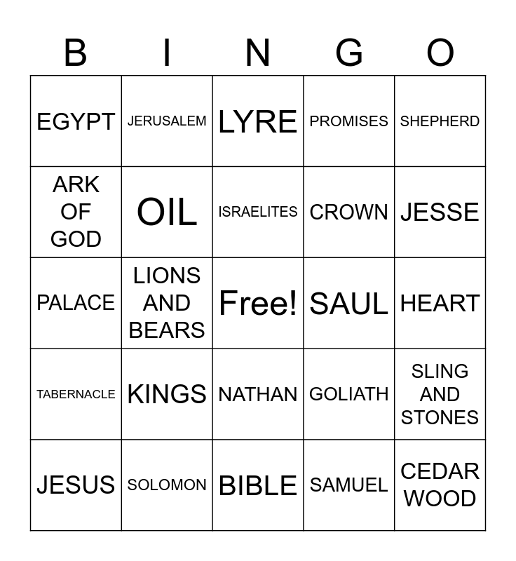 KINGO Bingo Card