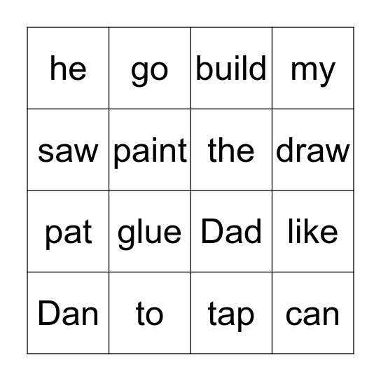 Dan Can Build Bingo Card