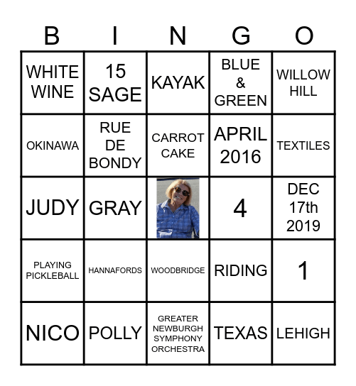 ALL ABOUT JACKIE Bingo Card