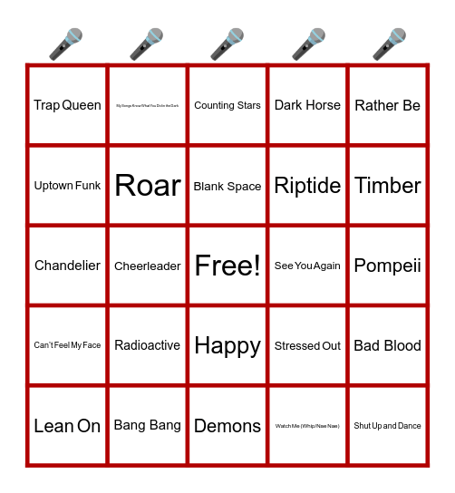 Round 2 Bingo Card