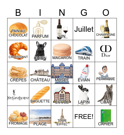 France Bingo Card