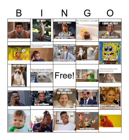 MEME-GO Bingo Card
