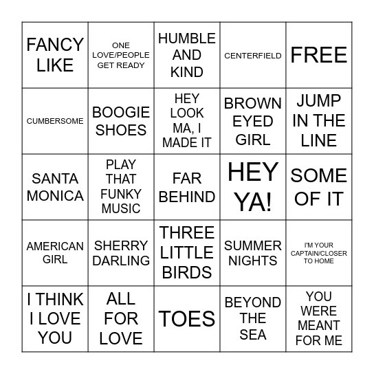 RITA'S BDAY 2025 Bingo Card