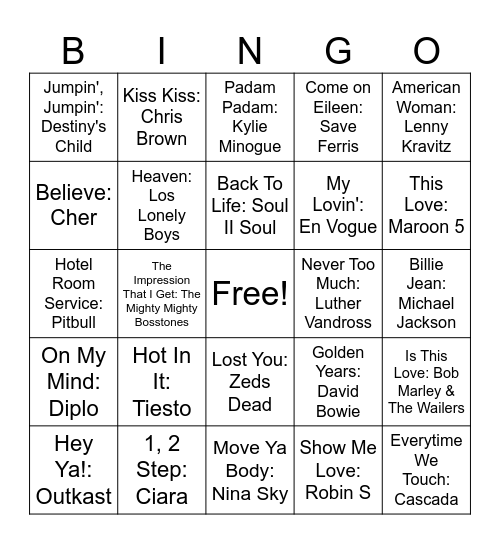Summertime #5 Bingo Card