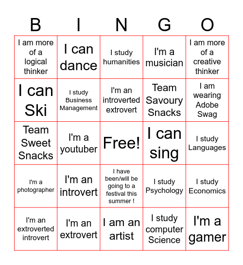 Intern Summit Bingo 2025 Bingo Card