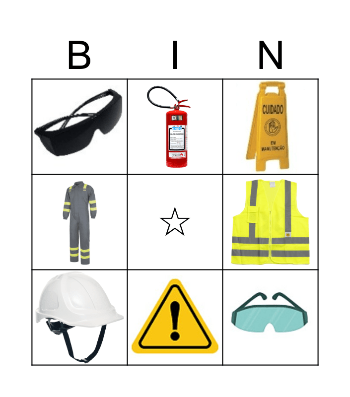 Bingo da Segurança Bingo Card