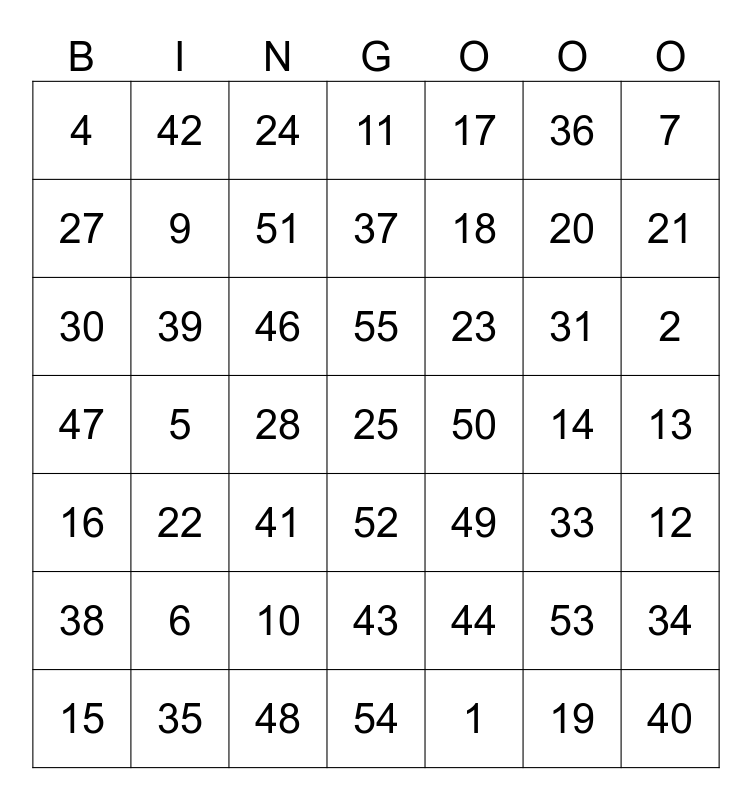 A BENEFICIO DE CAROLINA Bingo Card