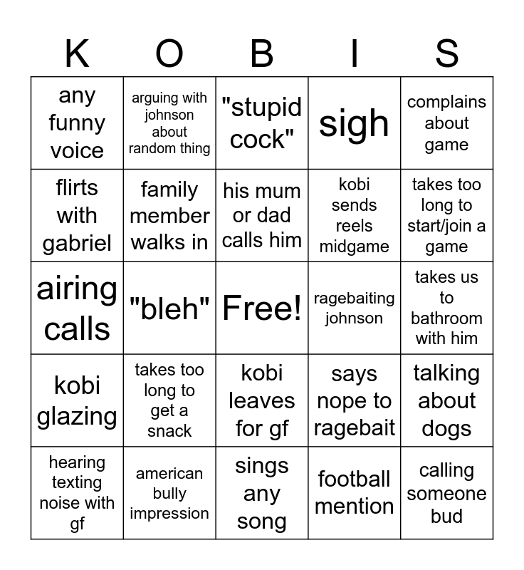 Kobingo Card