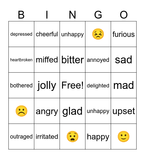Grief Bingo Card