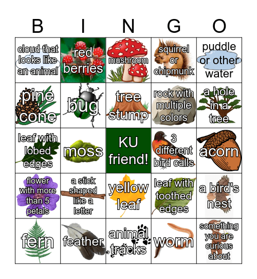 Kids Unplugged Adventure Bingo! Can you find a...? Bingo Card