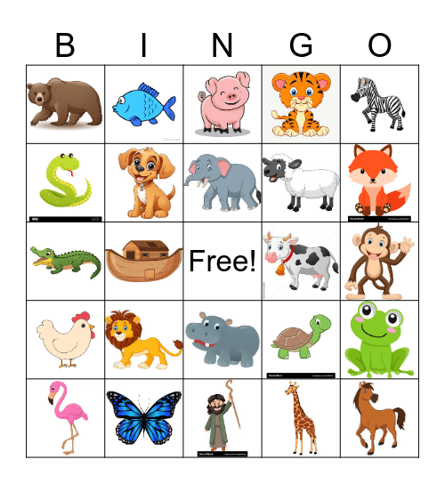 Noah's Ark BINGO Card