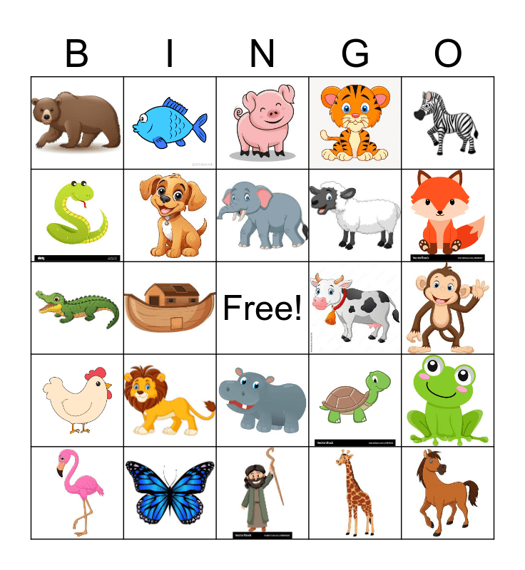 Noah's Ark BINGO Card