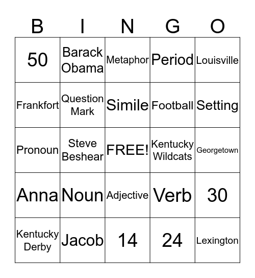Ultimate Bingo Card
