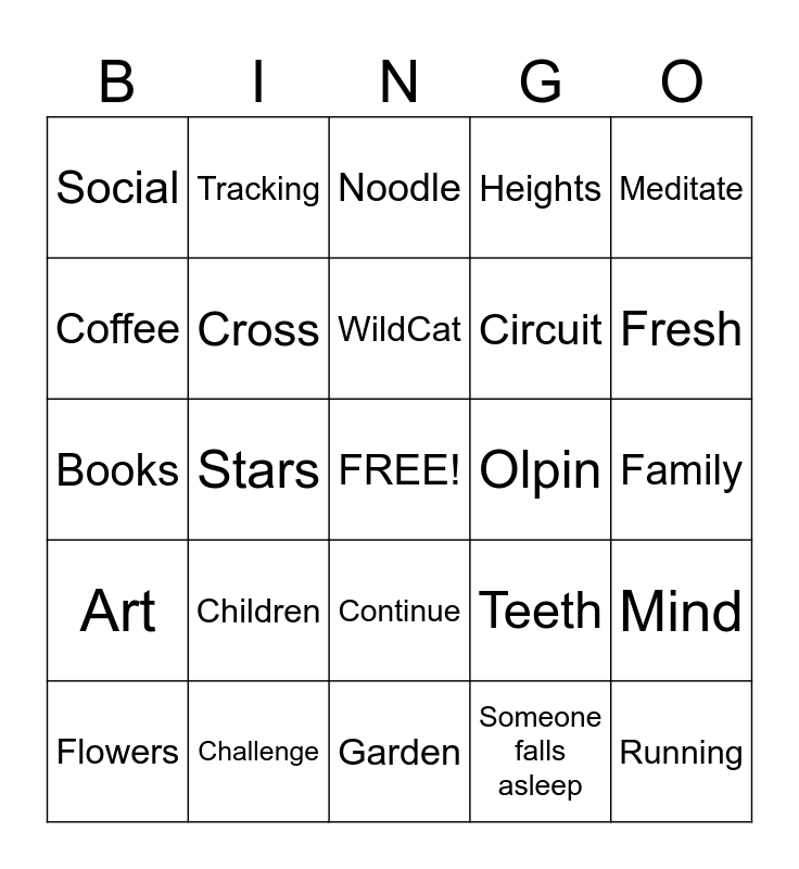 QR Code Bingo Card
