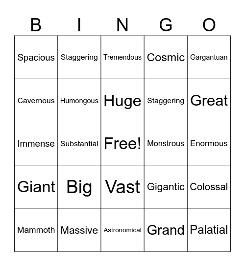 Stoneshield Bingo Card