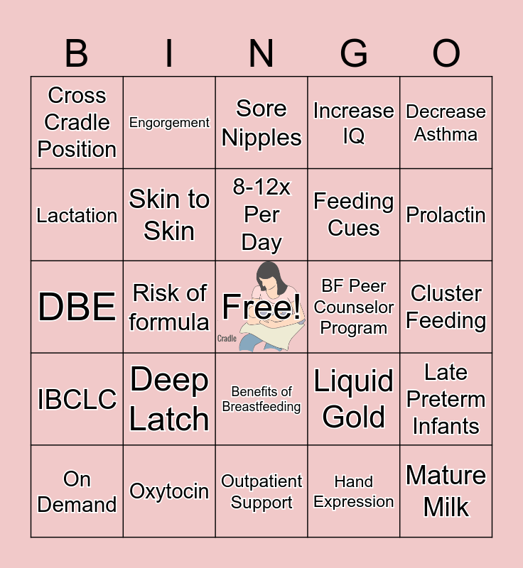 World BF Week BINGO Card