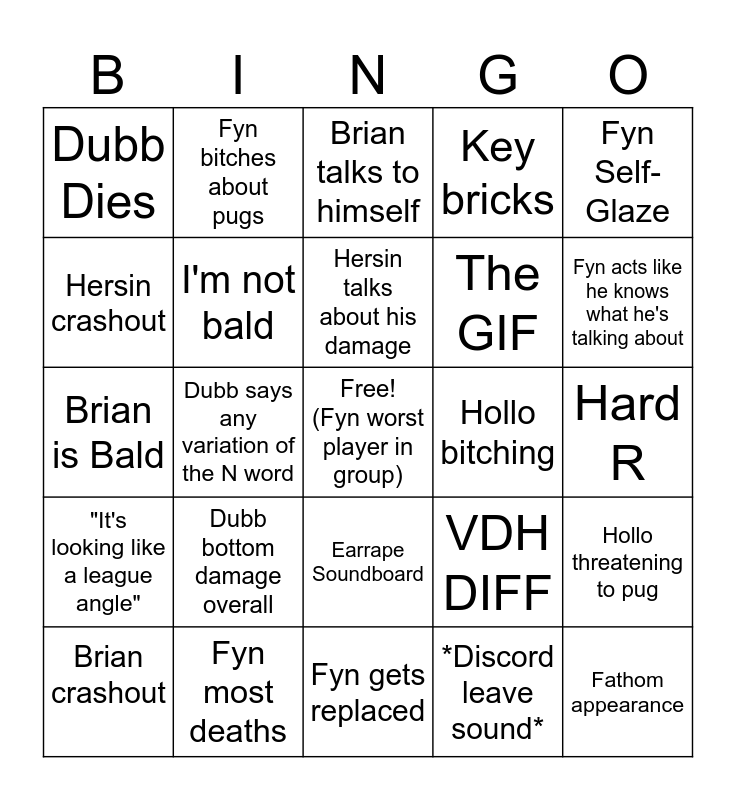 Season 3 Drop Bingo Card