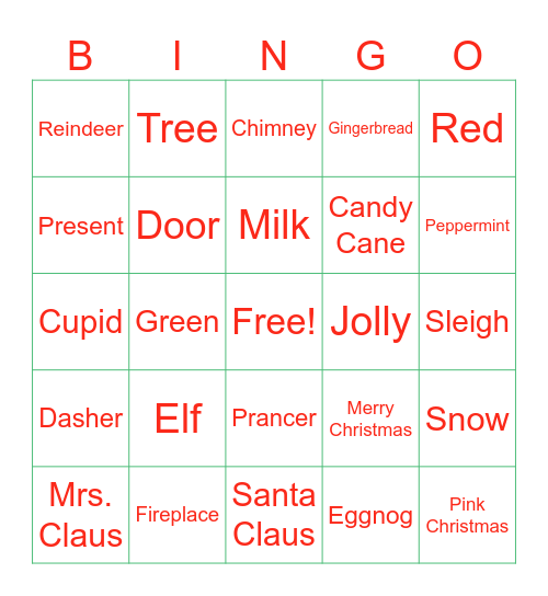Windows Plus Christmas Bingo Card