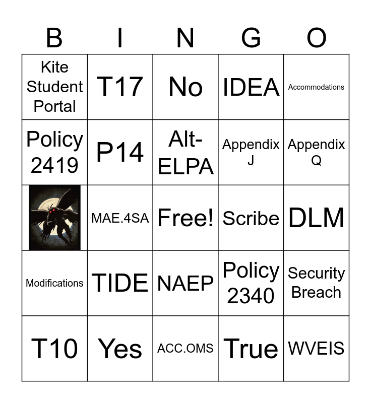 ASSESSMENT-BINGO!! Bingo Card