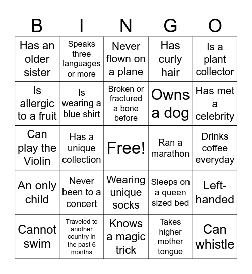 Post Con Bingo Card