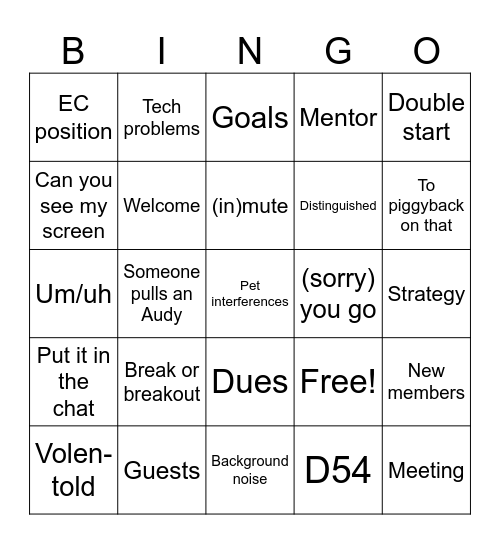 TLI Bingo Card