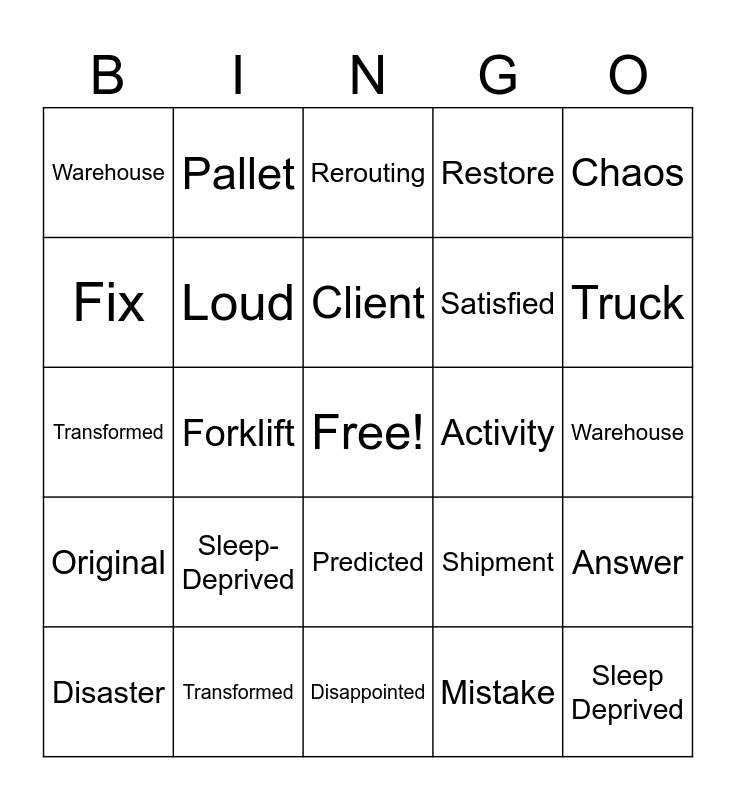 Active Listening Bingo Card