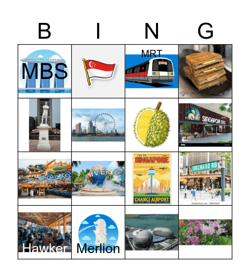 About Singapore Bingo Card