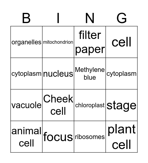 Cell Bingo Card