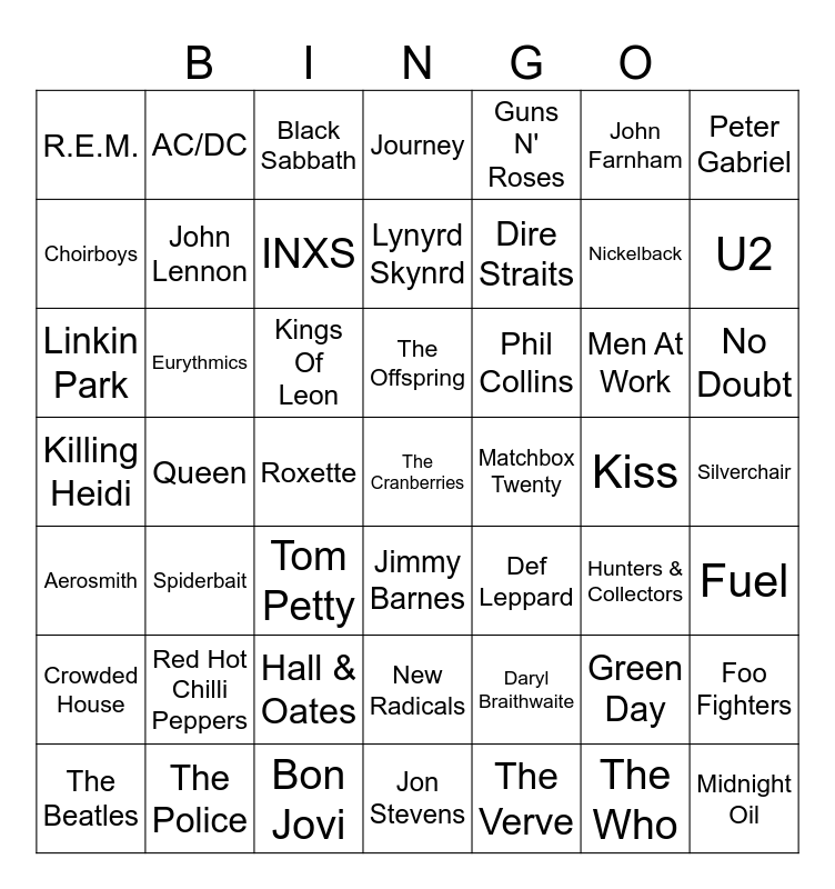 Triple M Bingo Card