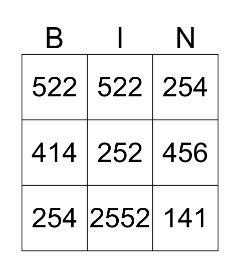 Multiplying decimals Bingo! Bingo Card