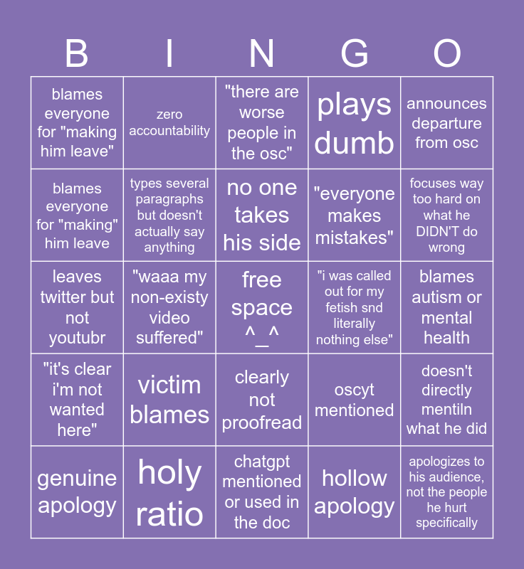 apoy google doc bingo Card
