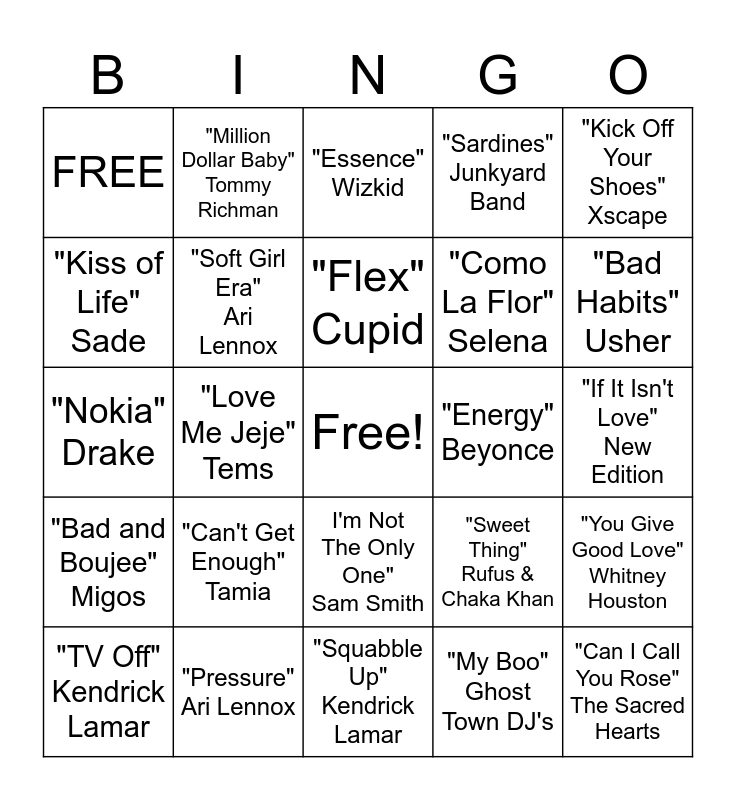BEATS & BINGO Card