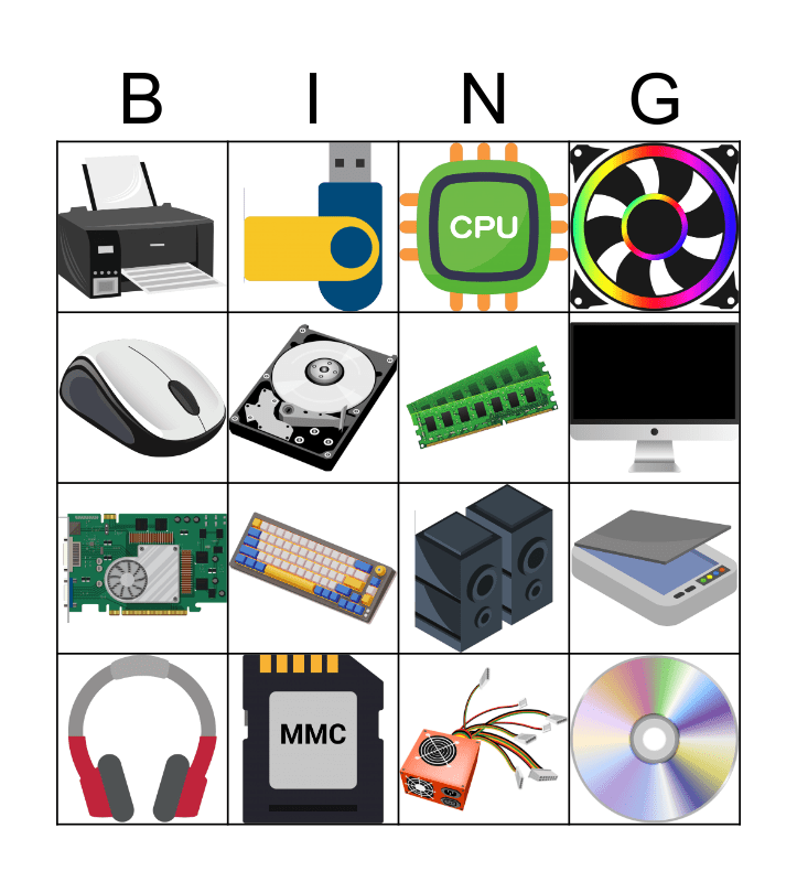 Hardware Bingo Card