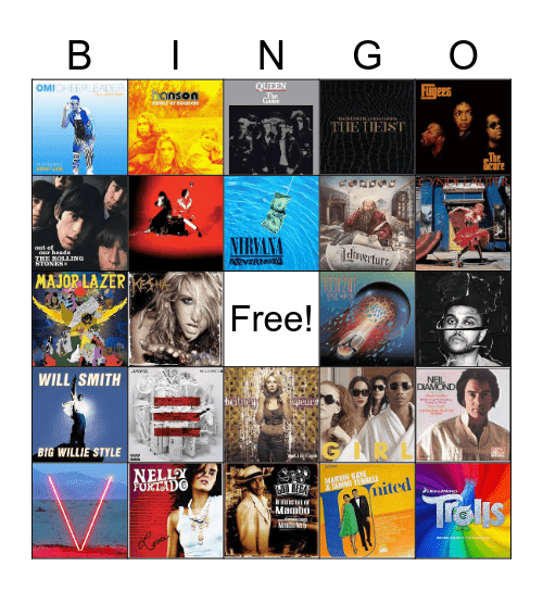 Team YO Music Bingo #2 Bingo Card