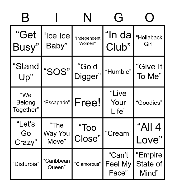 Retro Bingo Card