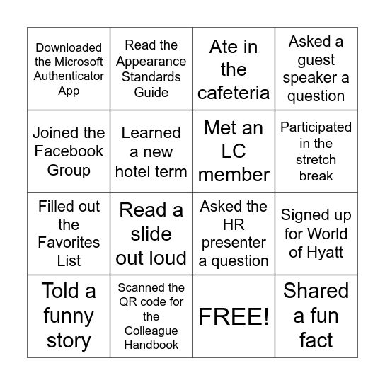 Bingo Card
