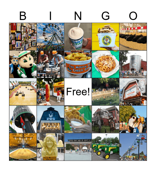 Minnesota State Fair Bingo Card
