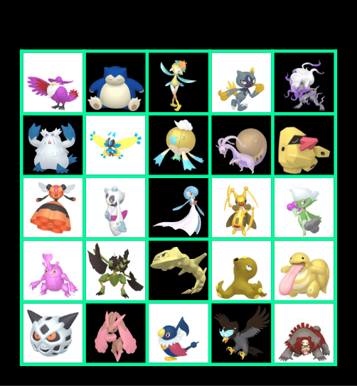Alpha Bingo Card