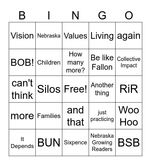 Pour Some Bingo on Me Bingo Card